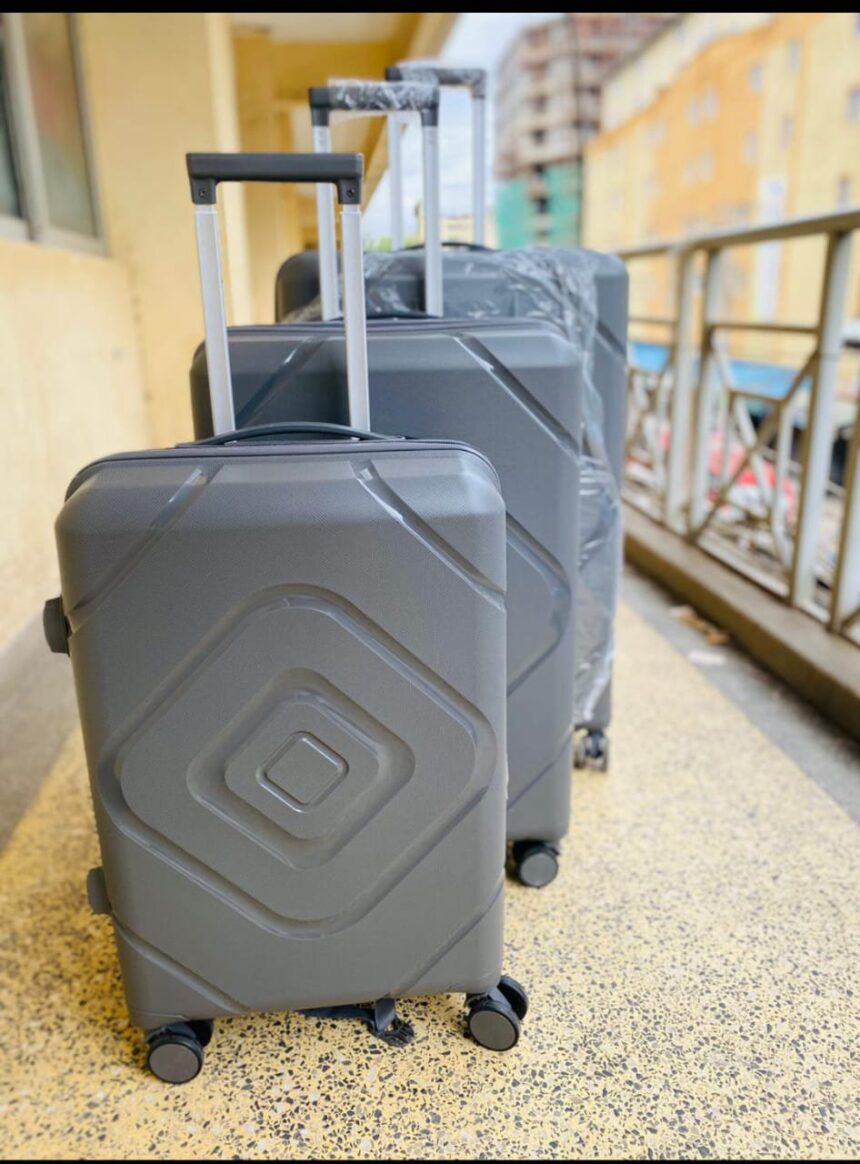 3in1 Rubber Travel Suitcases Set – Large 23kg, Medium 15kg, Cabin 10kg ...